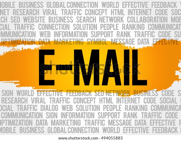 Email Word Cloud Collage Business Concept Stock Vector (Royalty Free ...