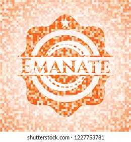 Emanate Orange Mosaic Emblem Background Stock Vector (Royalty Free ...