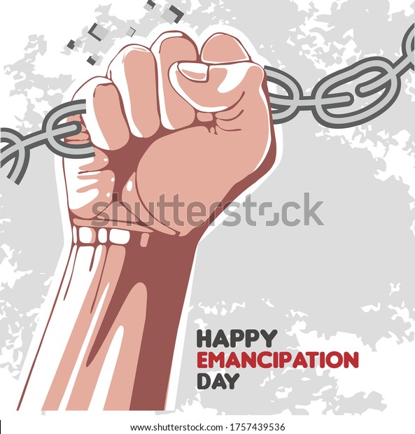 Emancipation Day Freedom Day Vector Illustration Stock Vector (Royalty ...