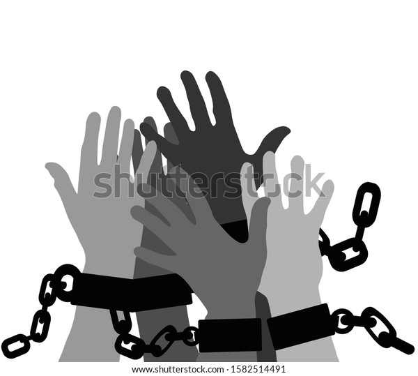Emancipation Slavery Break Free Chains On Stock Vector (Royalty Free ...
