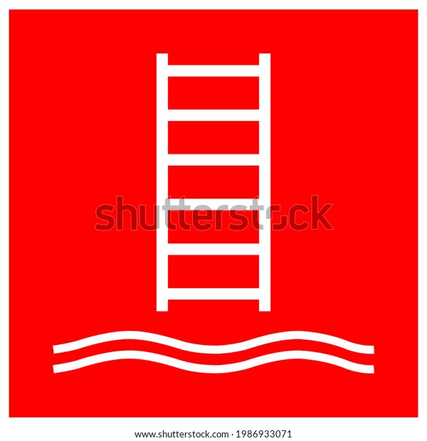 Embarkation Ladder Symbol Sign Vector Illustration Stock Vector ...