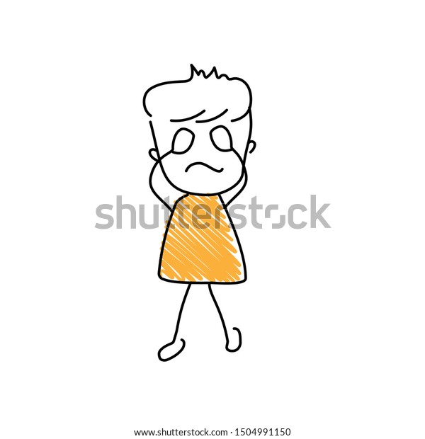 Embarrassed Emoji Character Editable Line Embarrassed Stock Vector ...