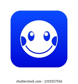 Embarrassed Emoticon Digital Blue Any Design Stock Vector (Royalty Free ...