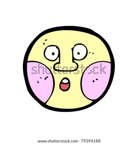Embarrassed Emoticon Face Cartoon Stock Vector (Royalty Free) 79394188 ...