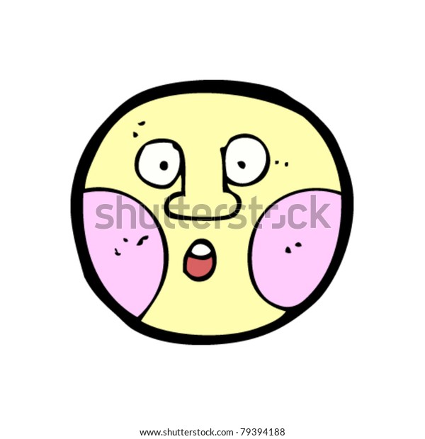 Embarrassed Emoticon Face Cartoon Stock Vector (Royalty Free) 79394188 ...