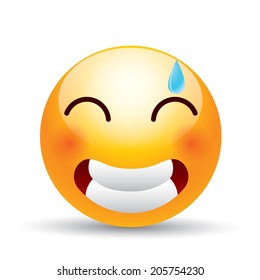Embarrassed Expression Symbol Stock Vector (Royalty Free) 205754230 ...