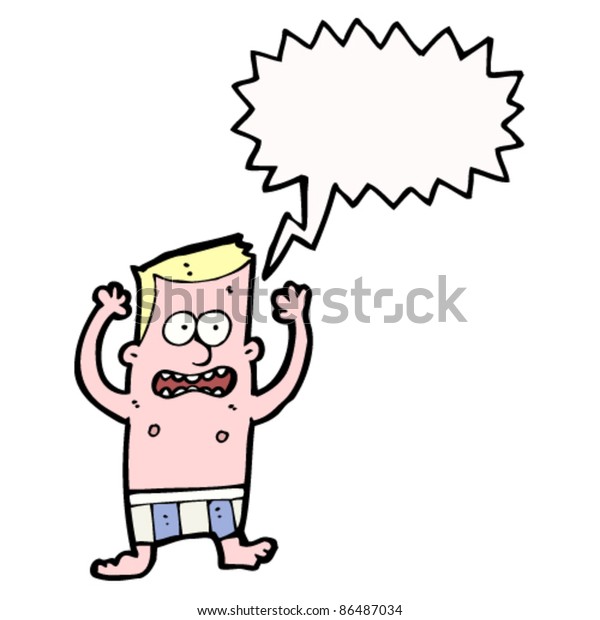 Embarrassed Man Underpants Cartoon Stock Vector (Royalty Free) 86487034 ...