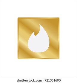 Ember Icon Vector Gold Plate Stock Vector (Royalty Free) 721351690