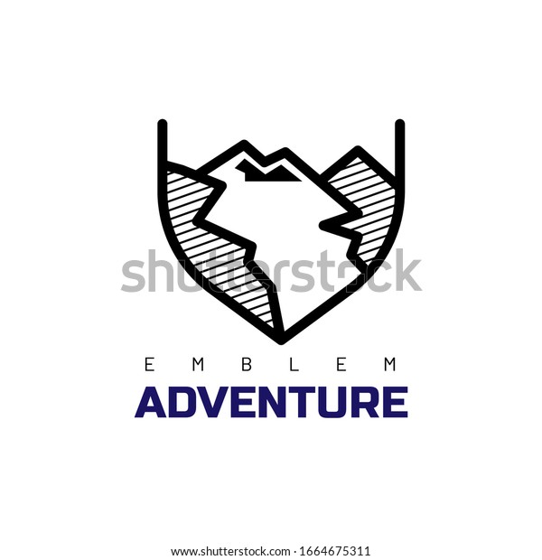 Emblem Adventure Logo Your Team Stock Vector (Royalty Free) 1664675311 ...