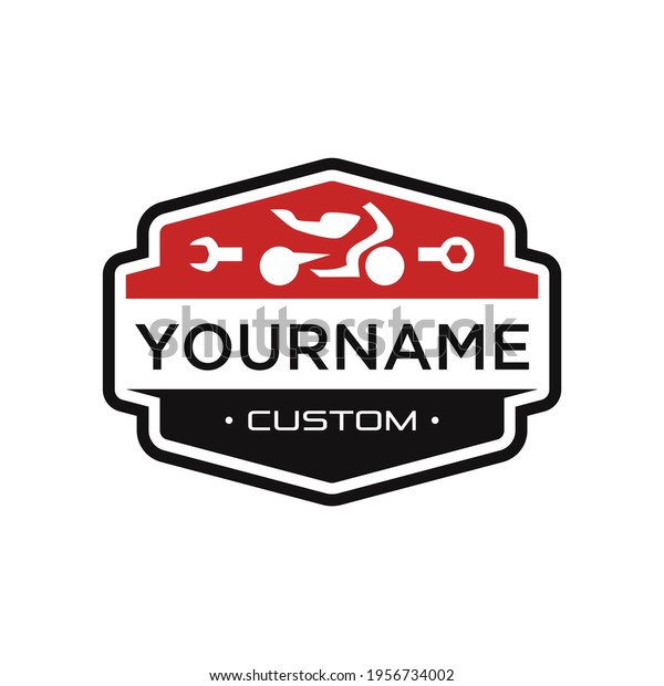 Emblem Badge Garage Custom Logo Design Stock Vector (Royalty Free ...