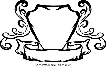Emblem Badge Line Art Vector Image Stock Vector (Royalty Free ...