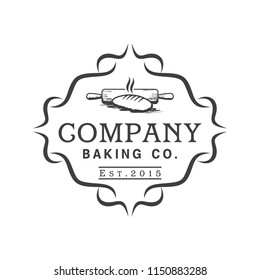Emblem Baking Bakery Logo Template: vector de stock (libre de regalías ...