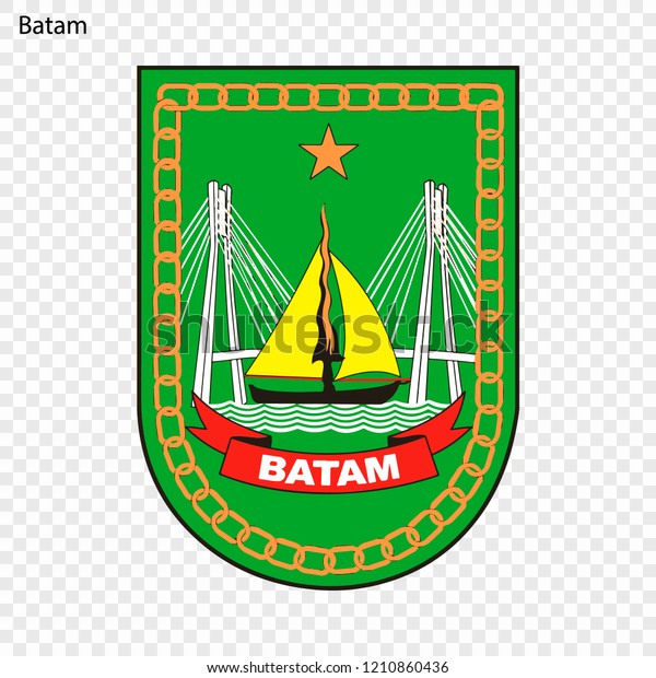 Emblem Batam City Indonesia Vector Illustration: стоковая векторная ...