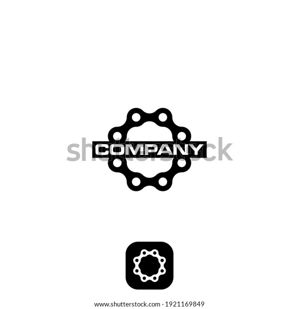 Emblem Chain 로고 디자인 영감 스톡 벡터(로열티 프리) 1921169849