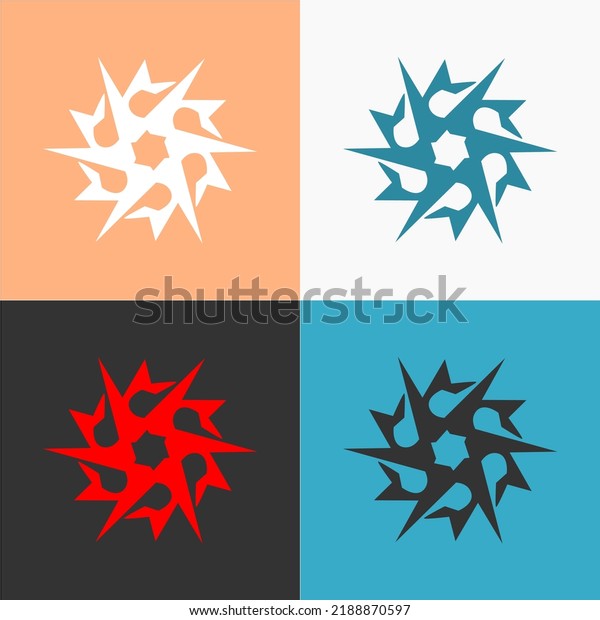 Emblem Design Shaped Like Star Suitable Stock Vector (Royalty Free ...