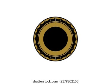 Emblem Frame Logo Simple Circle Design Stock Vector (Royalty Free ...