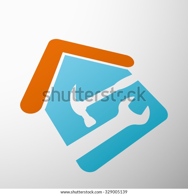 Emblem House Industrial Tools Stock Vector Stock Vector (Royalty Free ...