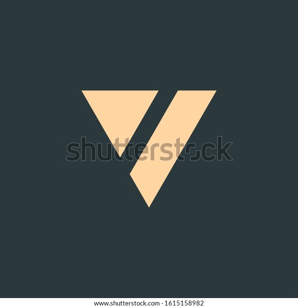 Emblem Letter V Geometric Logo Technology Stock Vector (Royalty Free ...