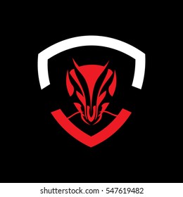 Dragon Skull Head Tshirt Logo Poster Stock Illustration 1790722592