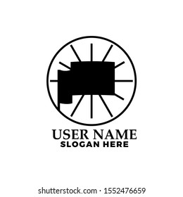 Emblem Logo Flag Shine Stock Vector (Royalty Free) 1552476659 ...