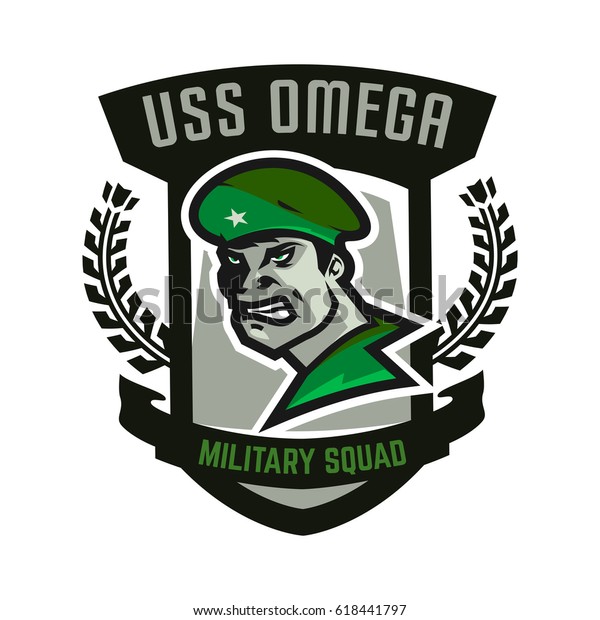 Emblem Logo Military Man Stock Vector (Royalty Free) 618441797 ...