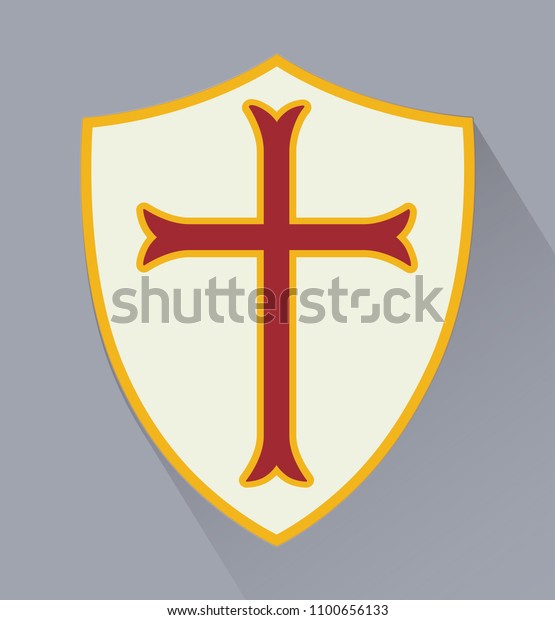 Emblem Order Knights Templars Middle Ages Stock Vector (Royalty Free ...
