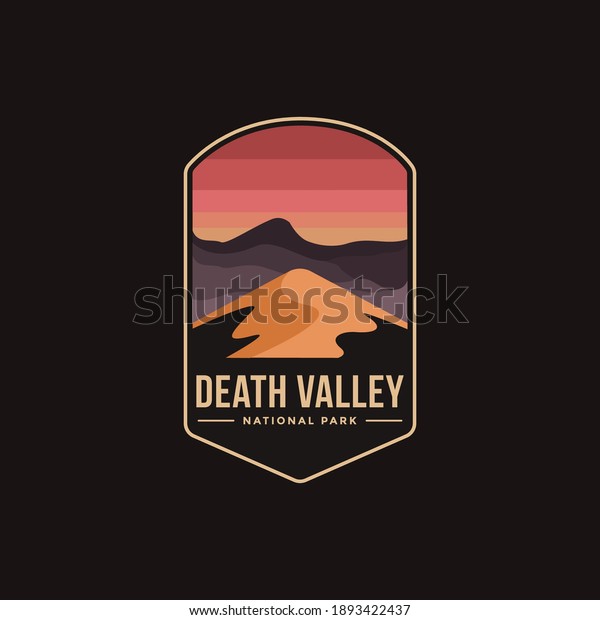 Emblem Patch Logo Illustration Death Valley Stock Vector (Royalty Free ...