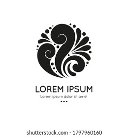 Emblem Splash Ornament Circle Shape Can Stock Vector (Royalty Free ...