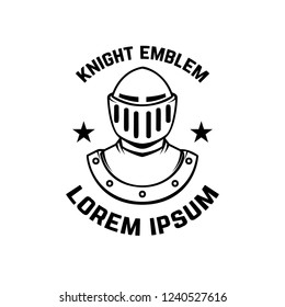 Emblem Template Knight Armor Design Element Stock Vector (Royalty Free ...