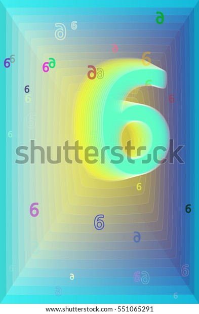 Emblematic Structure Around 6 Number Vector Stock Vector (Royalty Free ...