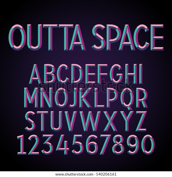 Embossed Stereo Font Vector Alphabet 3d Stock Vector (Royalty Free ...