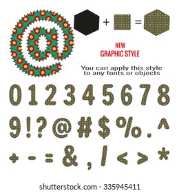 Embroidered Numbers Vector Eps10 Graphic Style Stock Vector (Royalty ...