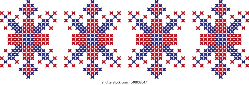 Embroidered Pattern On Transparent Background Stock Vector (Royalty ...
