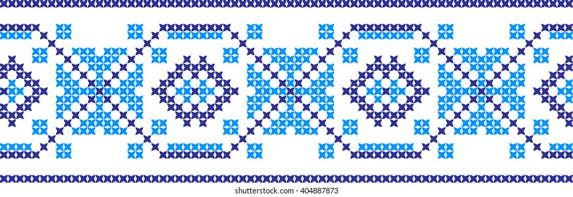 Embroidered Pattern On Transparent Background Stock Vector (Royalty ...