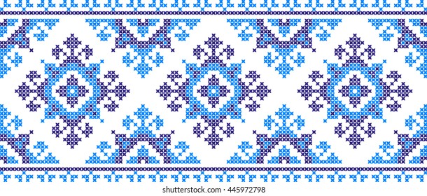 Embroidered Pattern On Transparent Background Stock Vector (Royalty ...
