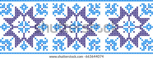 Embroidered Pattern On Transparent Background Stock Vector (Royalty ...