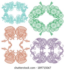 Embroidery Design Stock Vector (Royalty Free) 189715067 | Shutterstock