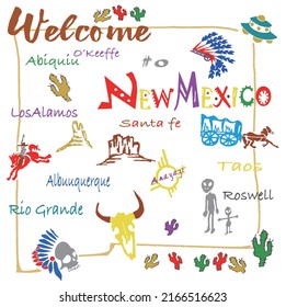 Embroidery Design New Mexico Stock Vector (Royalty Free) 2166516623 ...