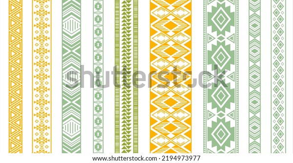 Embroidery Patterns Vector Set Fashion Textile Stock Vector (Royalty ...