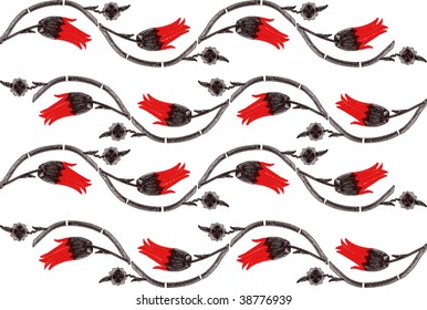 Embroidery Seamless Border Pattern Stock Vector (Royalty Free) 38776939 ...