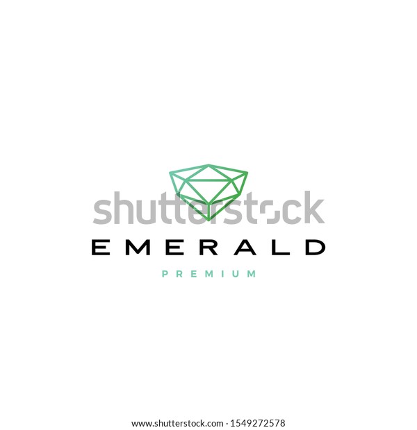 Emerald Diamond Logo Vector Icon Illustration Stock Vector (Royalty ...