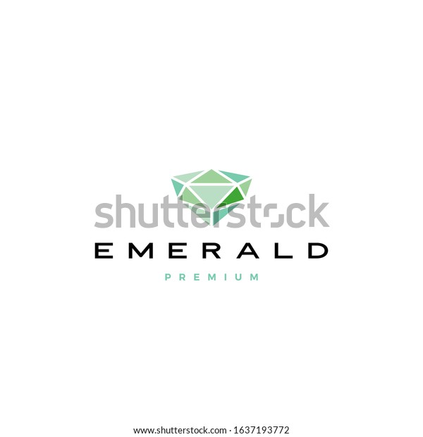Emerald Diamond Logo Vector Icon Illustration Stock Vector (Royalty ...