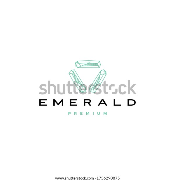 Emerald Diamond Logo Vector Icon Illustration Stock Vector (Royalty ...