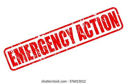 Emergency Action Red Stamp Text On Stock Vector (Royalty Free) 376015012