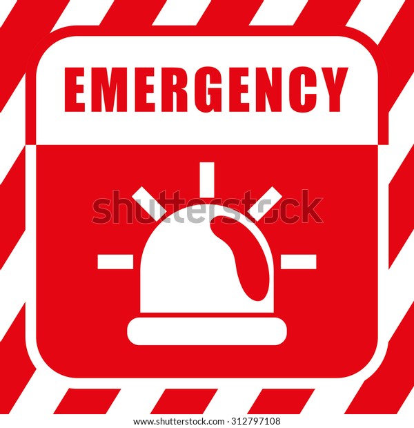 Emergency Alarm Digital Design Vector Illustration Stock Vector ...