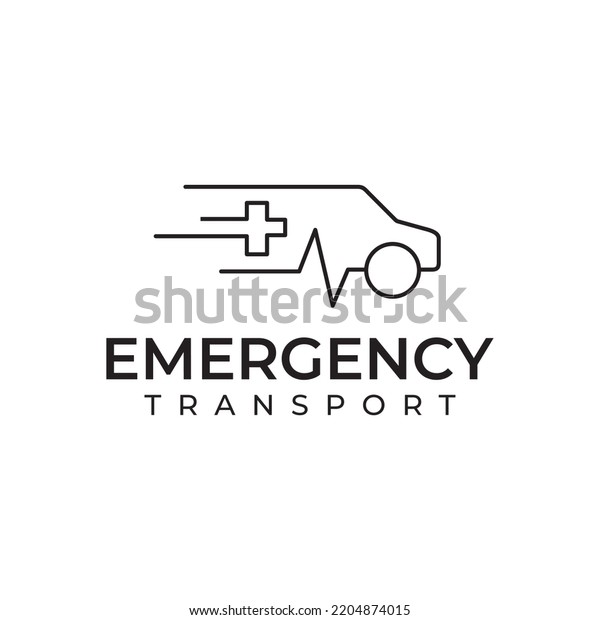 Emergency Ambulance Car Line Vector Logo Stock Vector (Royalty Free ...