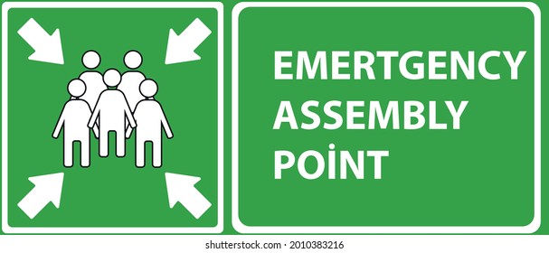Emergency Assembly Area Vector Illustration Eps Stock Vector (Royalty ...