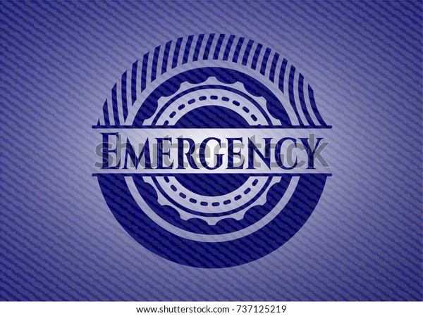 Emergency Badge Jean Texture Stock Vector (Royalty Free) 737125219 ...