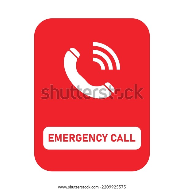 Emergency Call Symbolemergency Call Idea Concept Stock Vector (Royalty ...