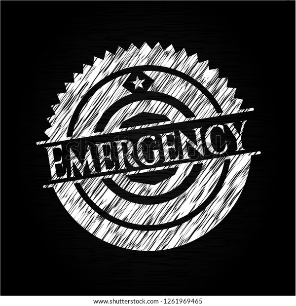 Emergency Chalkboard Emblem Stock Vector (Royalty Free) 1261969465